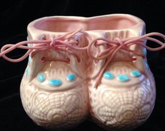 Ceramic baby booties | Etsy