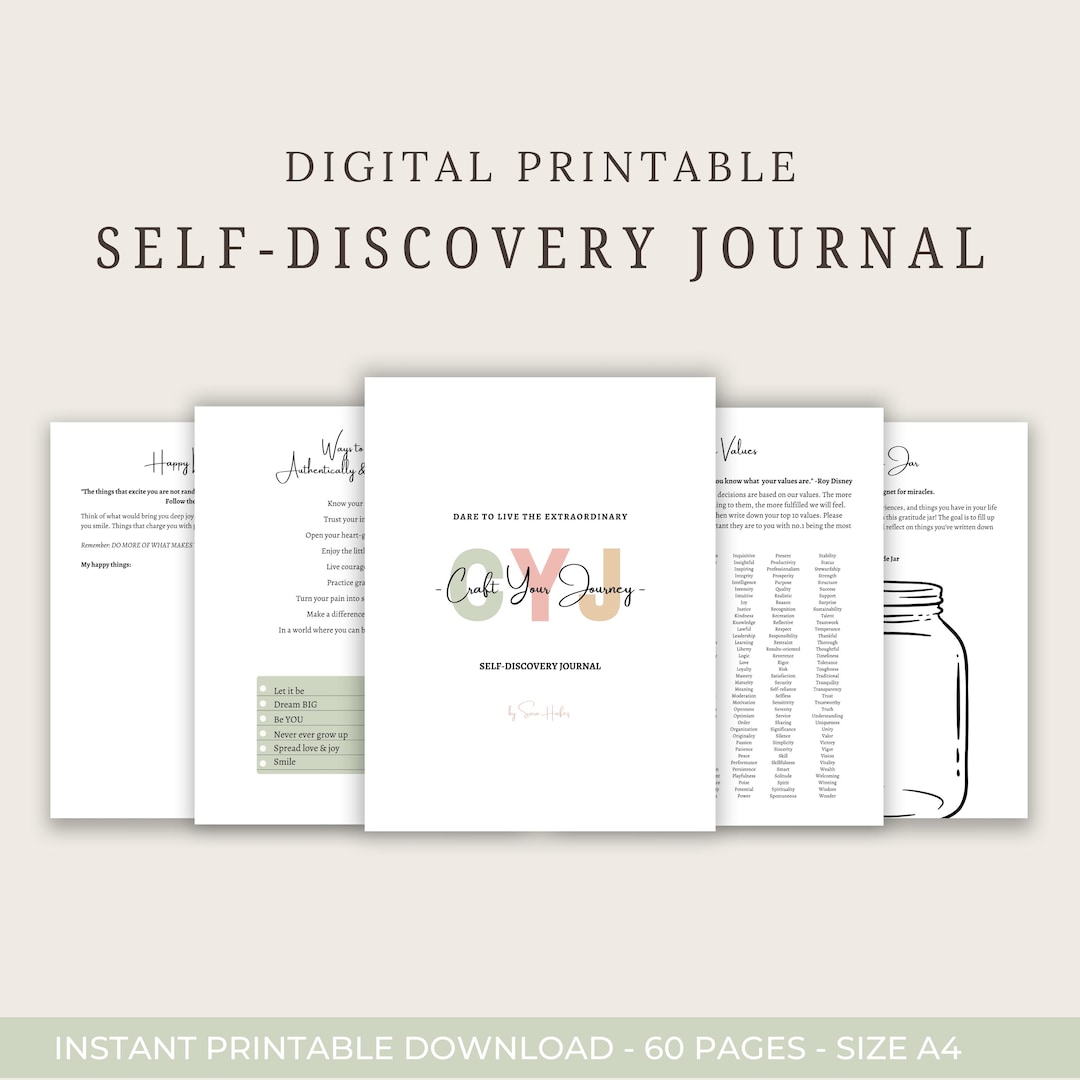 Self Discovery Workbook Printable, Self Discovery Workbook, Self ...