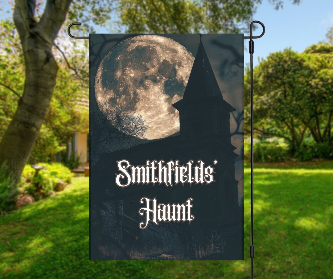 Personalized Garden & House Banner, Eerie Charm, Outdoor Space ...