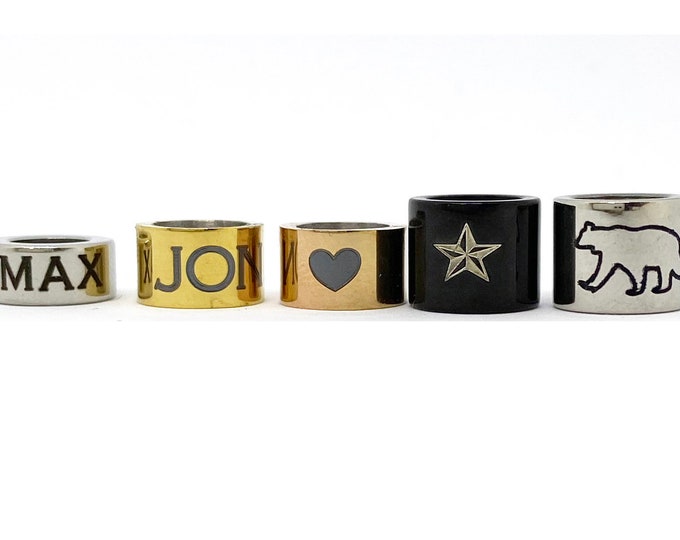 Personalized Engraved Beads With Name, Date, or Design, Add-on Engraved ...
