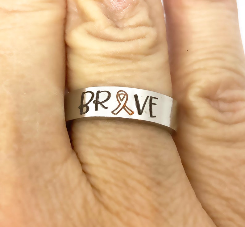 Cancer Awareness Ring, Brave Adjustable Ring, Leukemia Awareness ...
