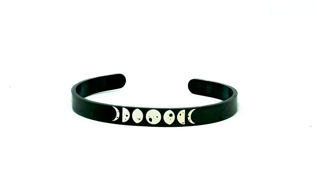 Moon Phases Bracelet, Moon Jewelry, Full, Waxing, Waning, Crescent Moon ...