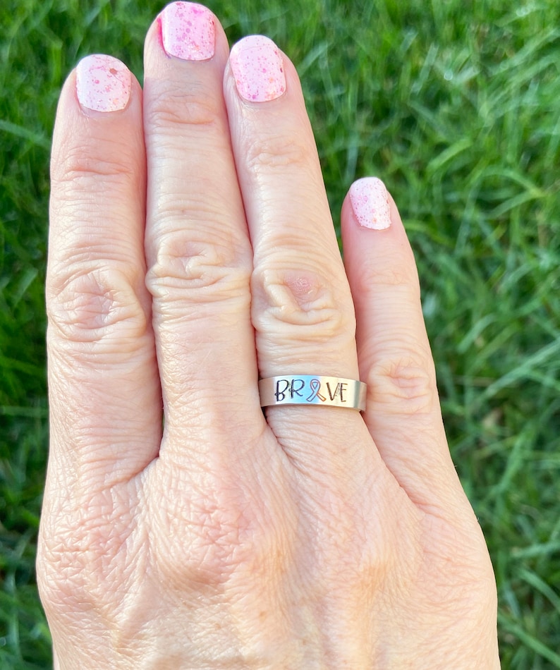 Cancer Awareness Ring, Brave Adjustable Ring, Leukemia Awareness ...