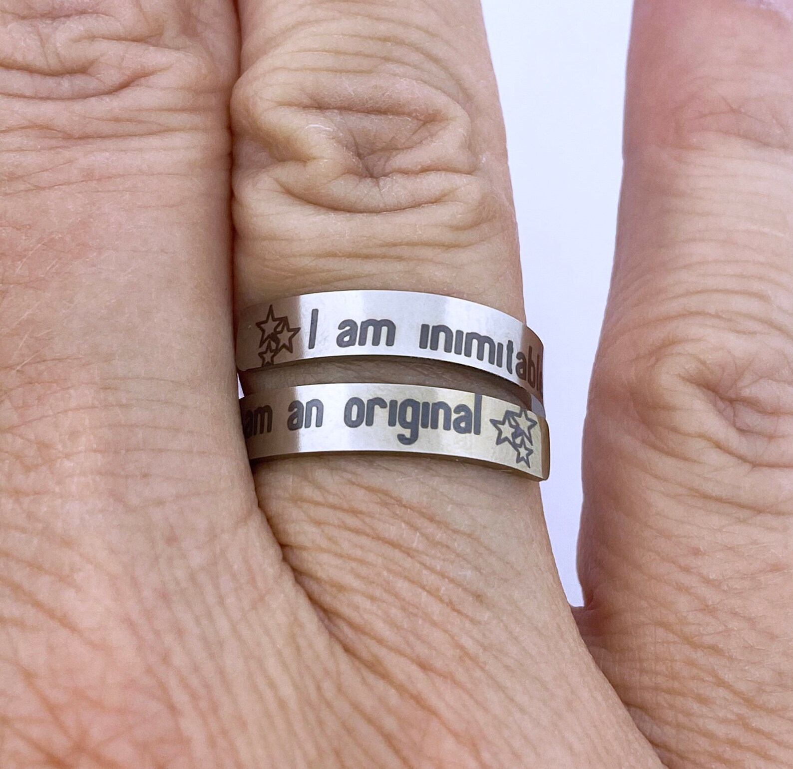 Hamilton Ring, I Am Inimitable, I Am an Originial Ring, Engraved Wrap ...