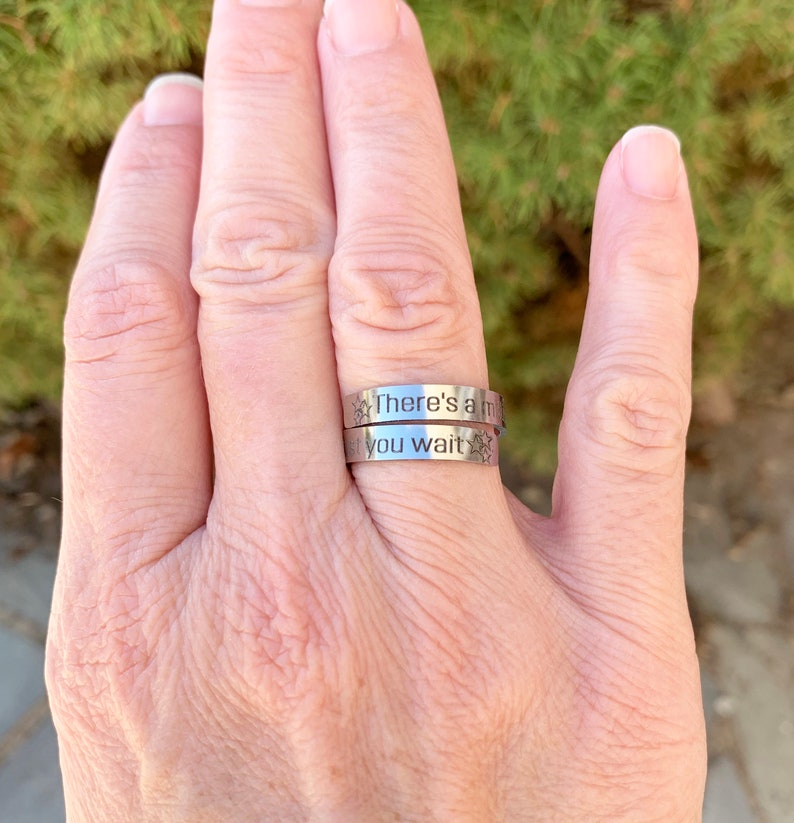 Just You Wait Ring, Alexander Hamilton Inspired Ring, Engraved Twist ...