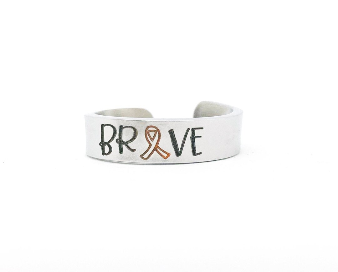 Cancer Awareness Ring, Brave Adjustable Ring, Leukemia Awareness ...