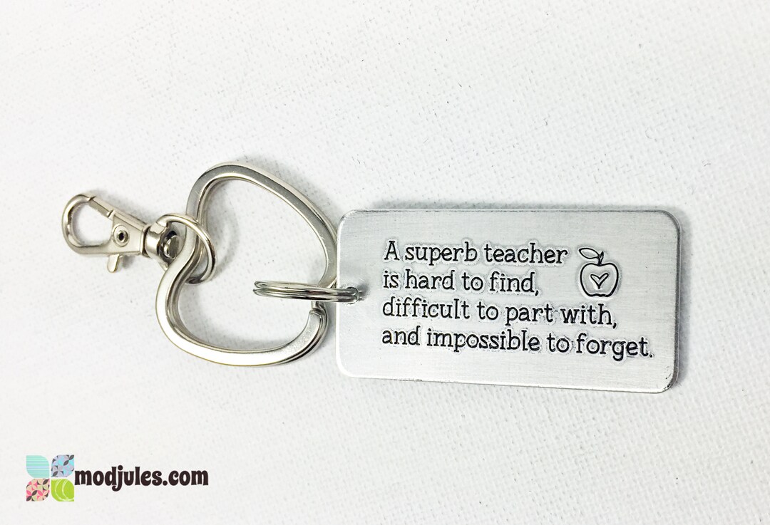 Personalized Teacher Gift, Teacher Keychain, Teacher Appreciation Gift ...