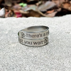 Just You Wait Ring, Alexander Hamilton Inspired Ring, Engraved Twist ...