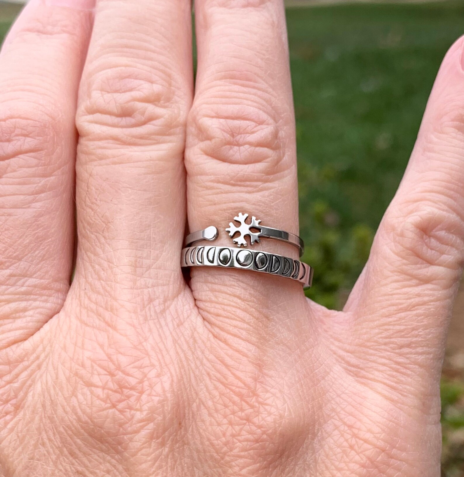 Stacking Spacer Ring Adjustable Stackable Ring Bling Heart | Etsy