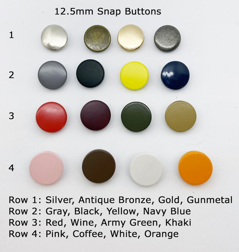 Custom Snap Button, Engraved Logo Design Snap Fastener Set, 12.5mm Flat ...