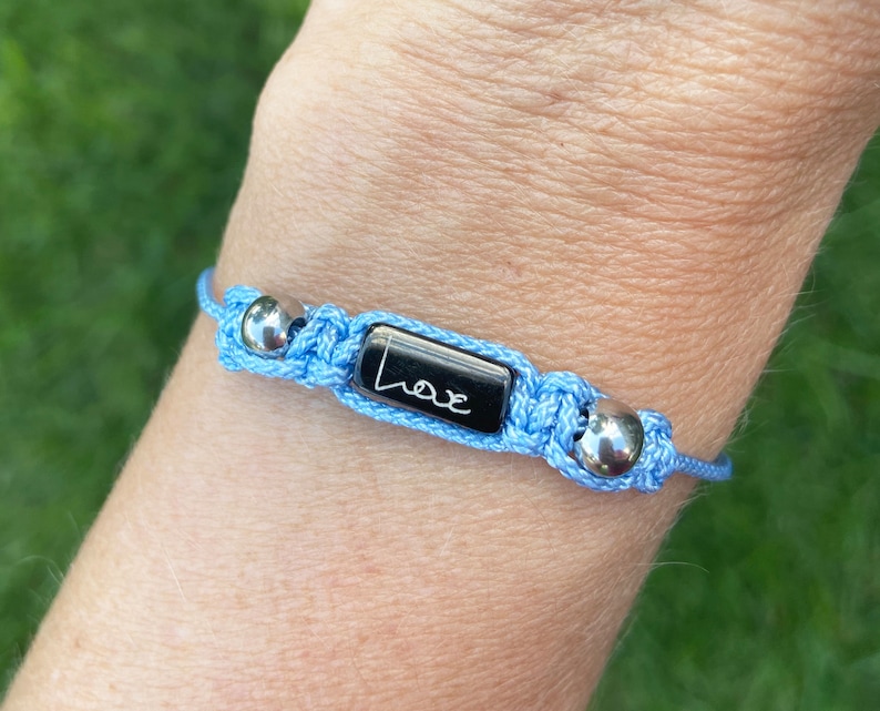 Engraved Logo Bead, Add-on Engraved Stainless Rectangle Bead for Custom ...