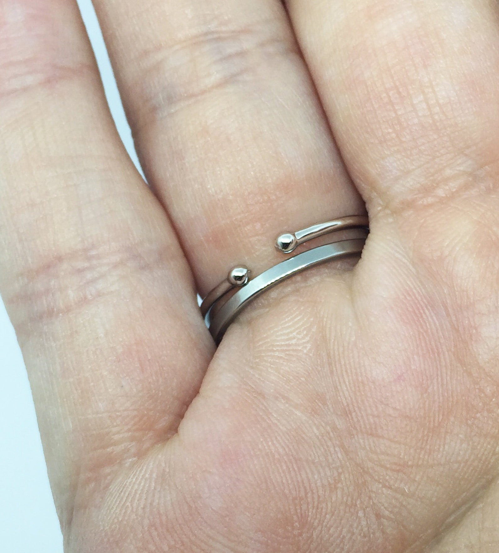 Stacking Spacer Ring Adjustable Stackable Ring Bling Heart | Etsy