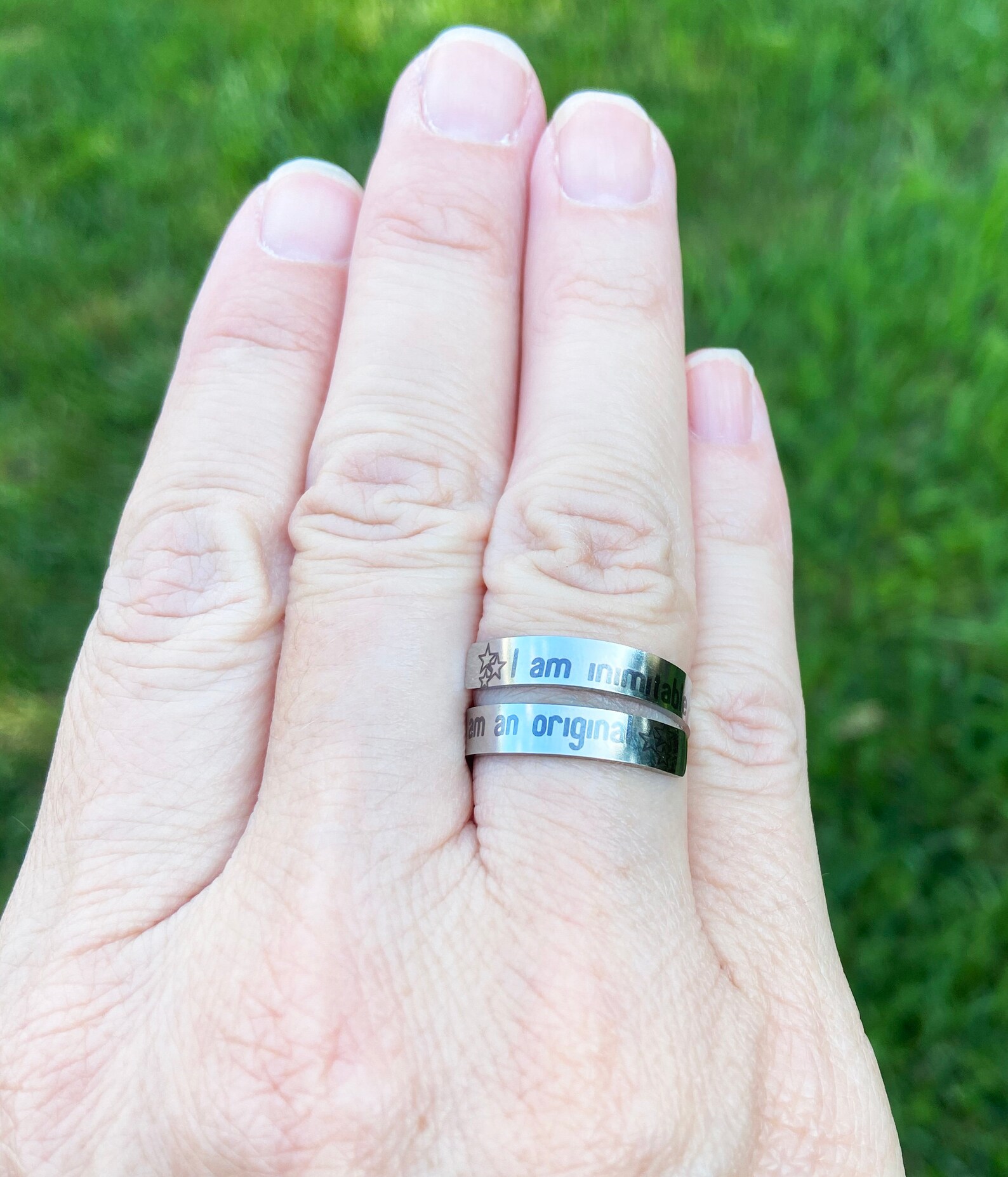 Hamilton Ring, I Am Inimitable, I Am an Originial Ring, Engraved Wrap ...