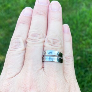 Hamilton Ring, I Am Inimitable, I Am an Originial Ring, Engraved Wrap ...