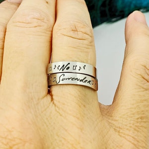 Actual Handwriting Ring, Engraved Twist Wrap Ring, Adjustable Memorial ...