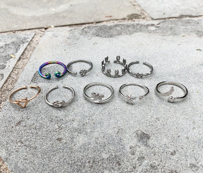 Stacking Spacer Ring Adjustable Stackable Ring Bling Heart | Etsy