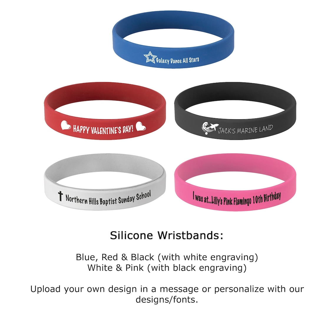 Custom Silicone Wristband, Personalized Silicone Bracelet, Custom ...