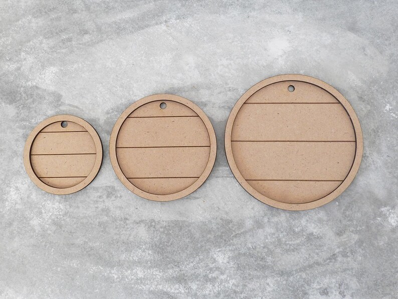 Unfinished Cut Round Ornament Sign With Frame, DIY Rounds, DIY Home ...