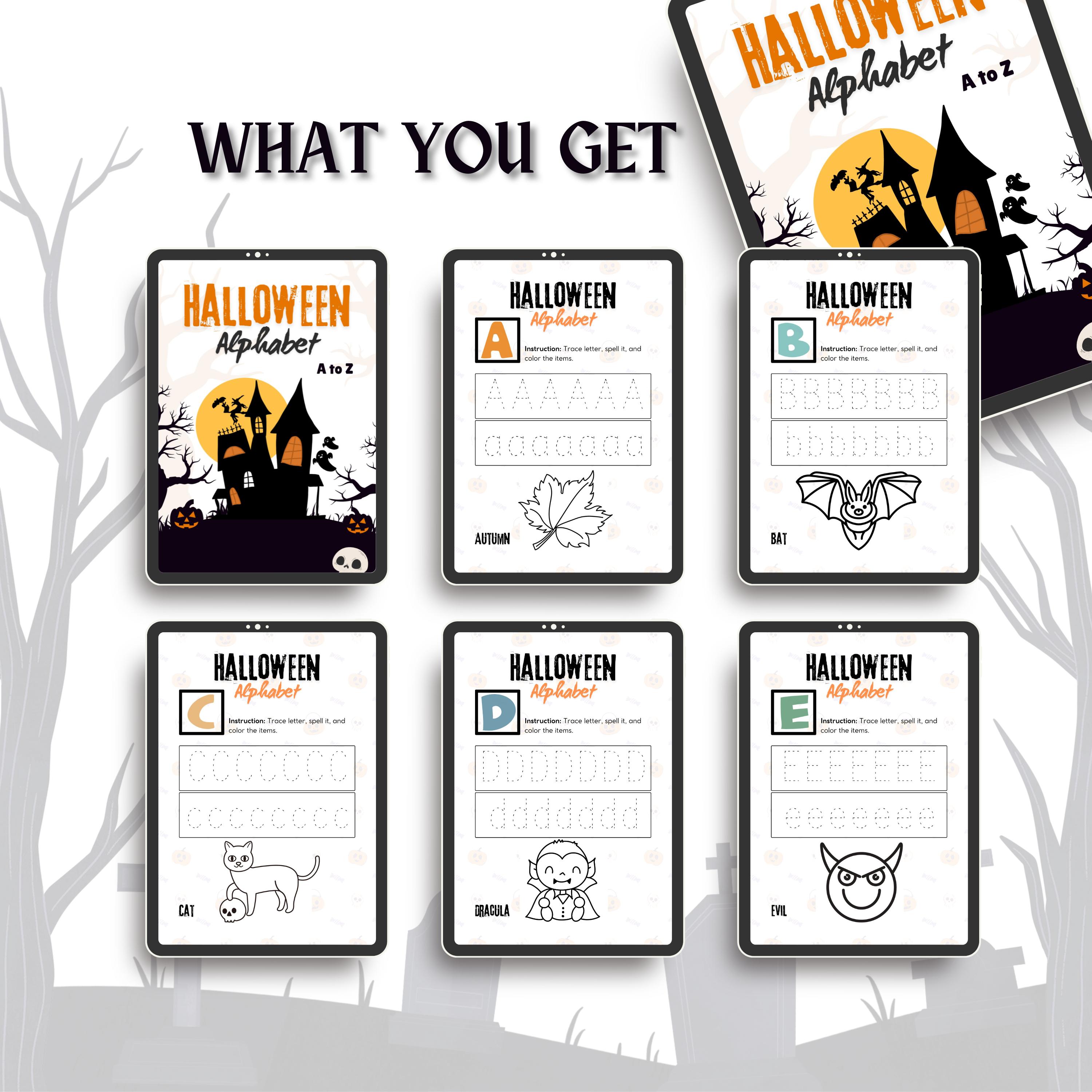 Halloween Alphabet Coloring for Little Learners | Printable | Instant ...