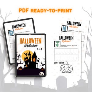 Halloween Alphabet Coloring for Little Learners | Printable | Instant ...