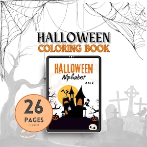 Halloween Alphabet Coloring for Little Learners | Printable | Instant ...