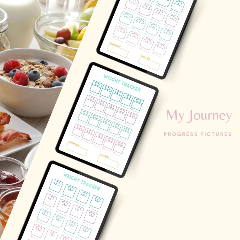 Weight Tracker | Digital Template | Editable and Printable | 3 Versions ...