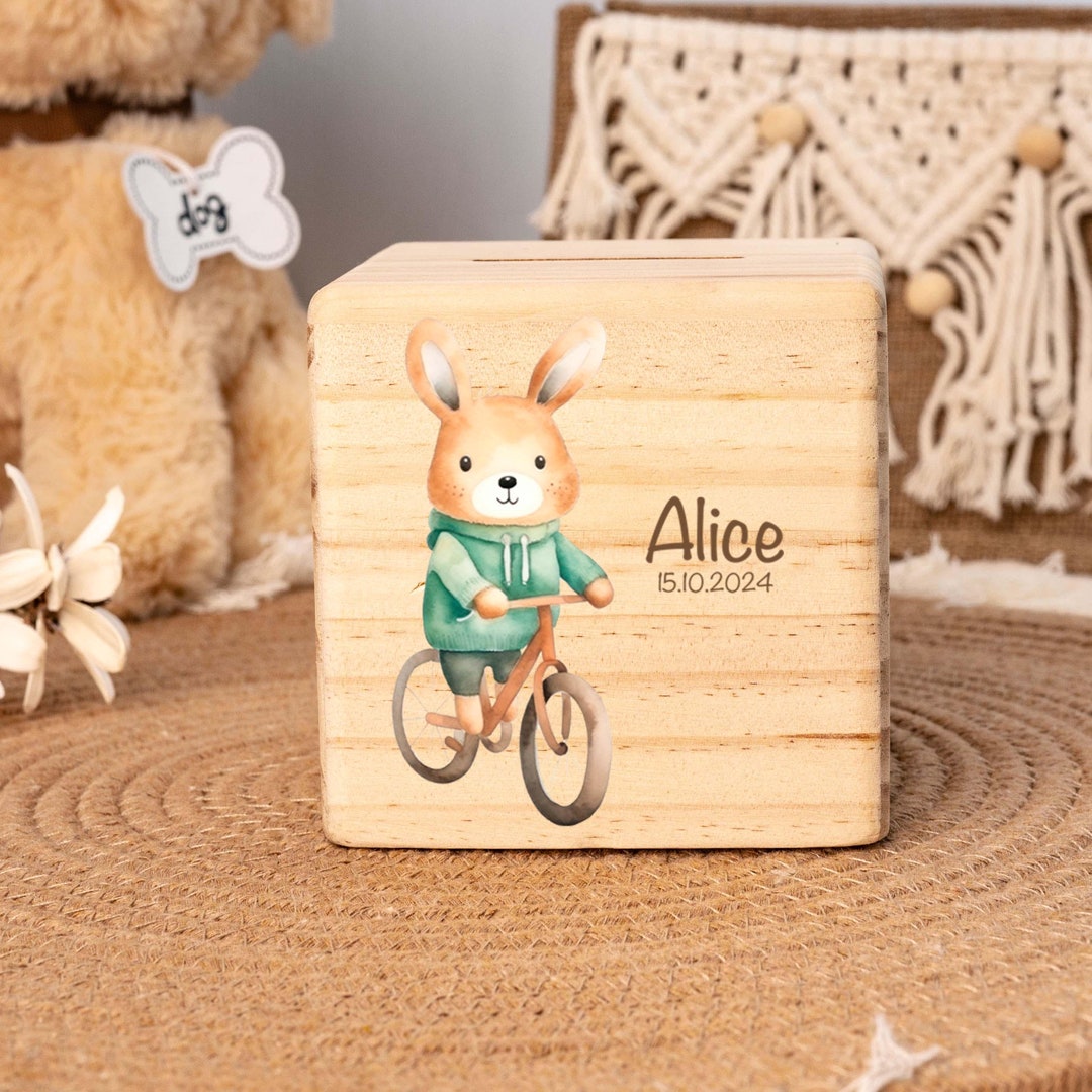 Personalized Name Kids Money Box,cute Animal Piggy Bank,custom Baby ...