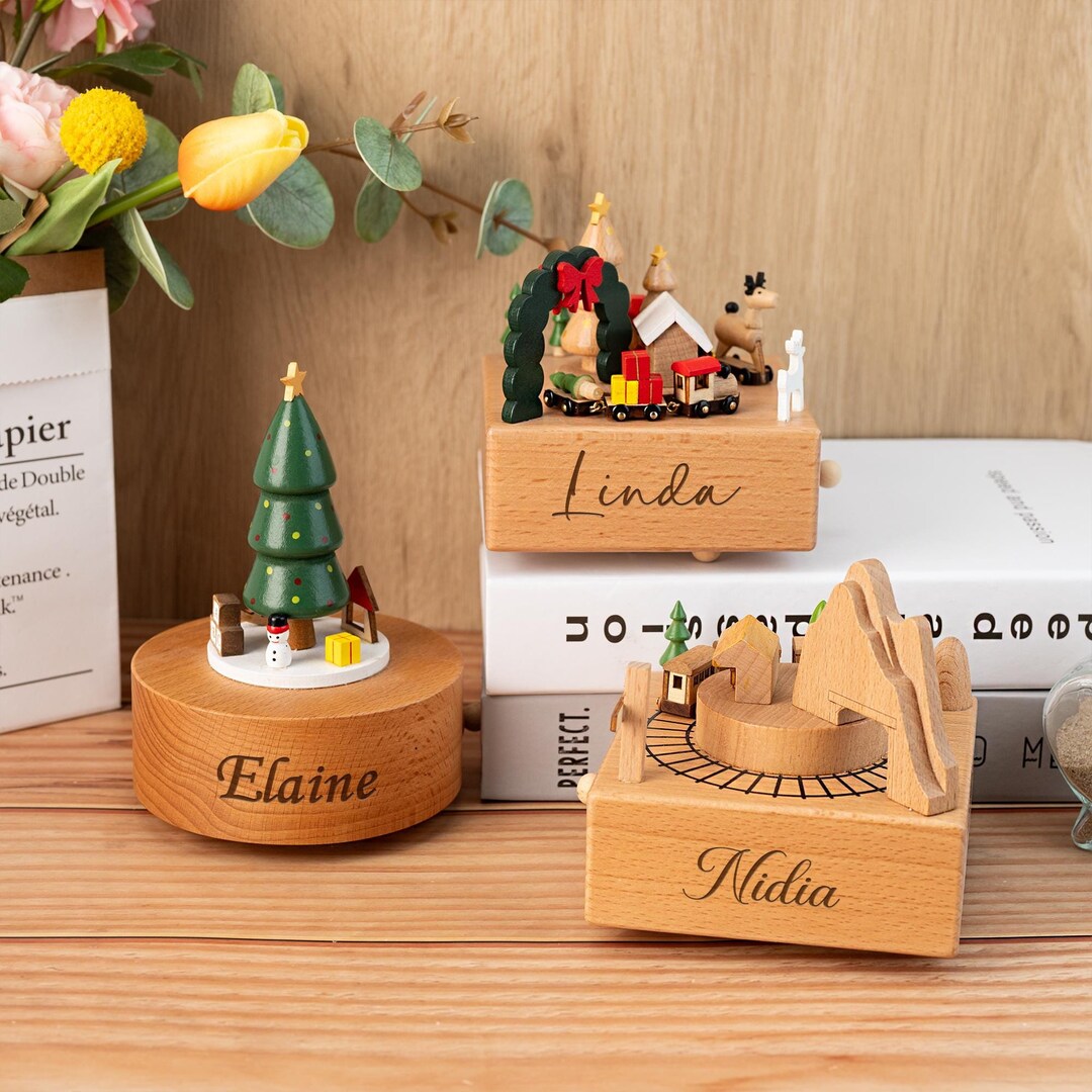Personalized Engraved Carousel Music Box,custom Name Music Box for Kids ...