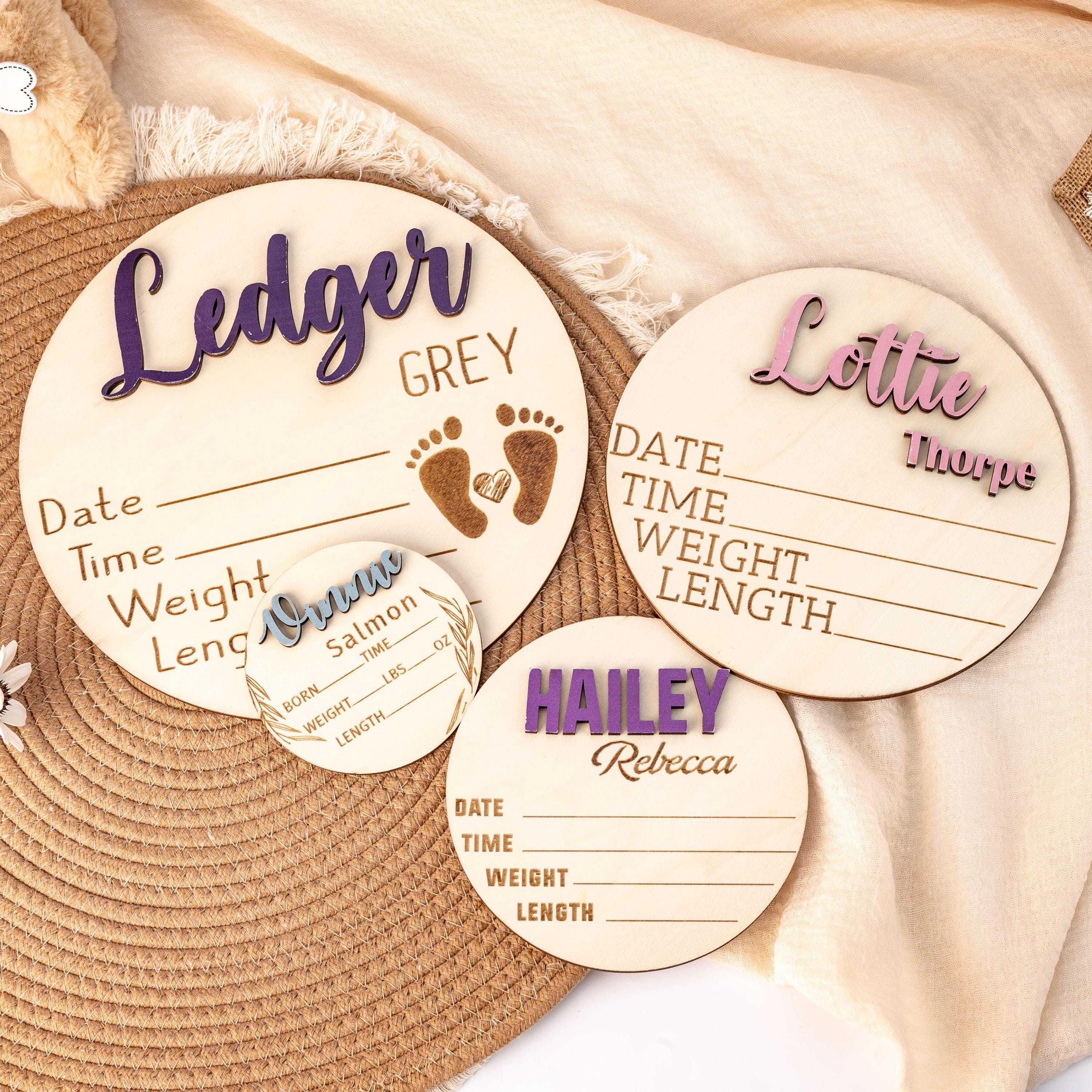 Custom Baby Arrival Announcement Sign,baby Name With Birth Stats,baby ...