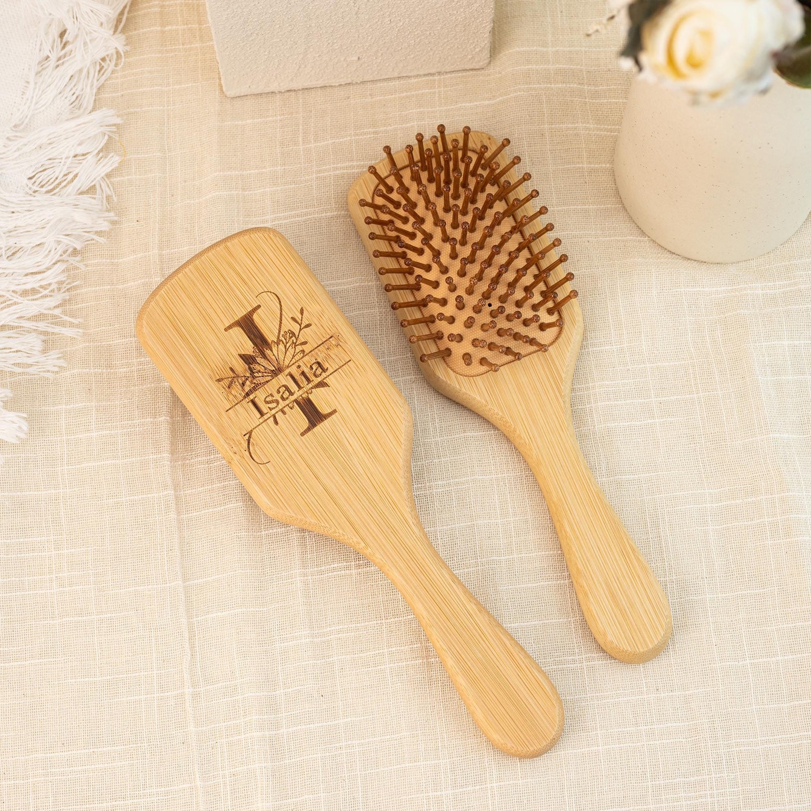 Personalised Engraved Hair Brush,custom Wooden Wedding Comb,engraved ...