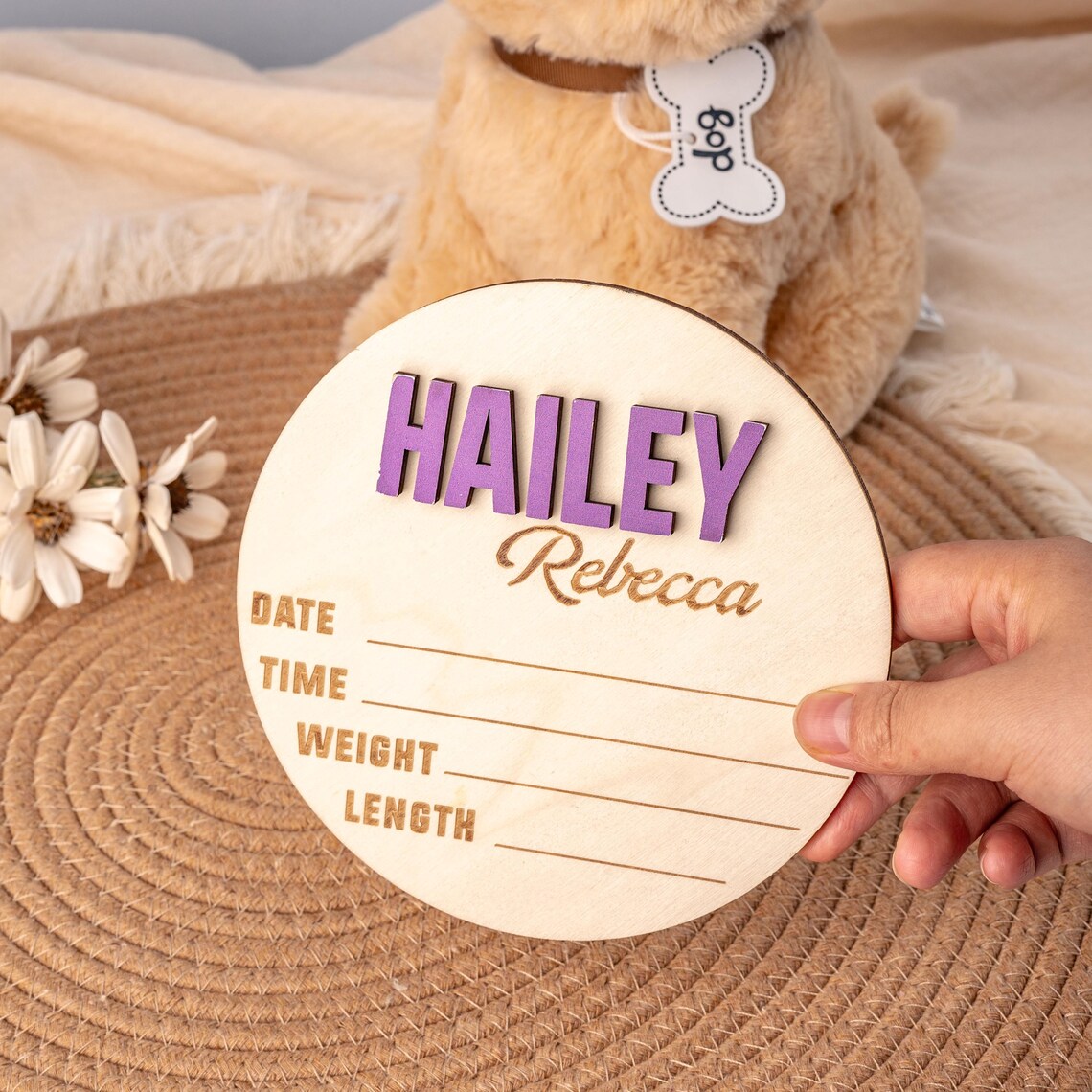 Custom Baby Arrival Announcement Sign,baby Name With Birth Stats,baby ...