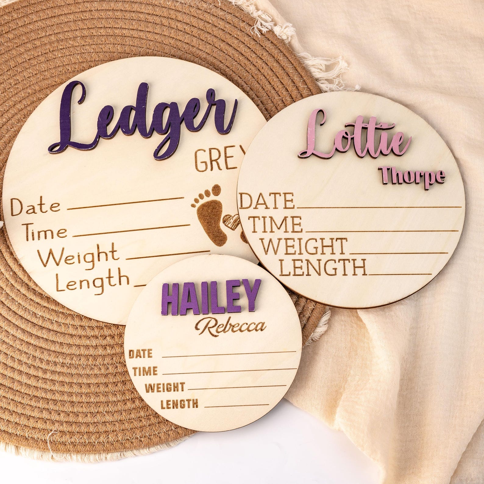 Custom Baby Arrival Announcement Sign,baby Name With Birth Stats,baby ...