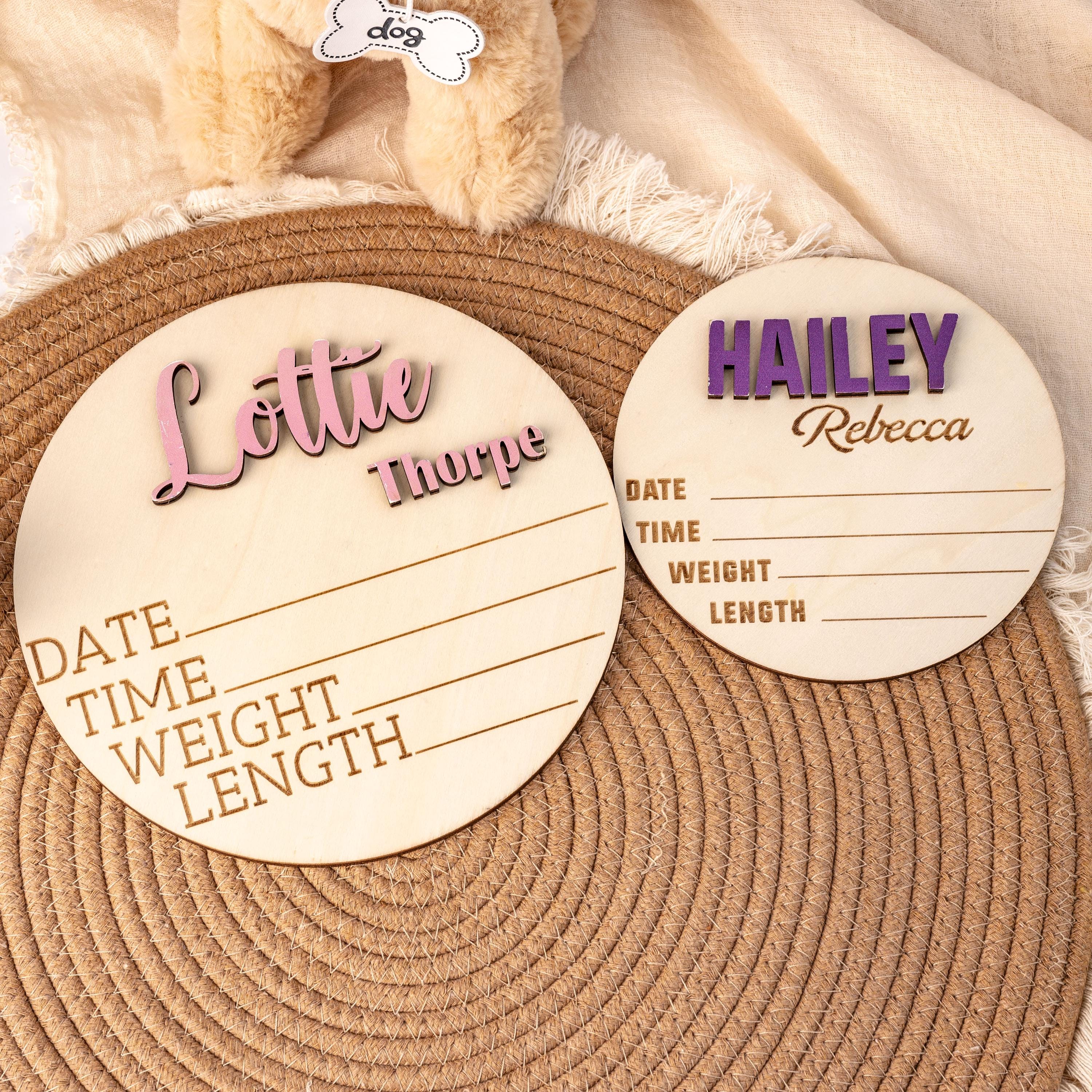 Custom Baby Arrival Announcement Sign,baby Name With Birth Stats,baby ...
