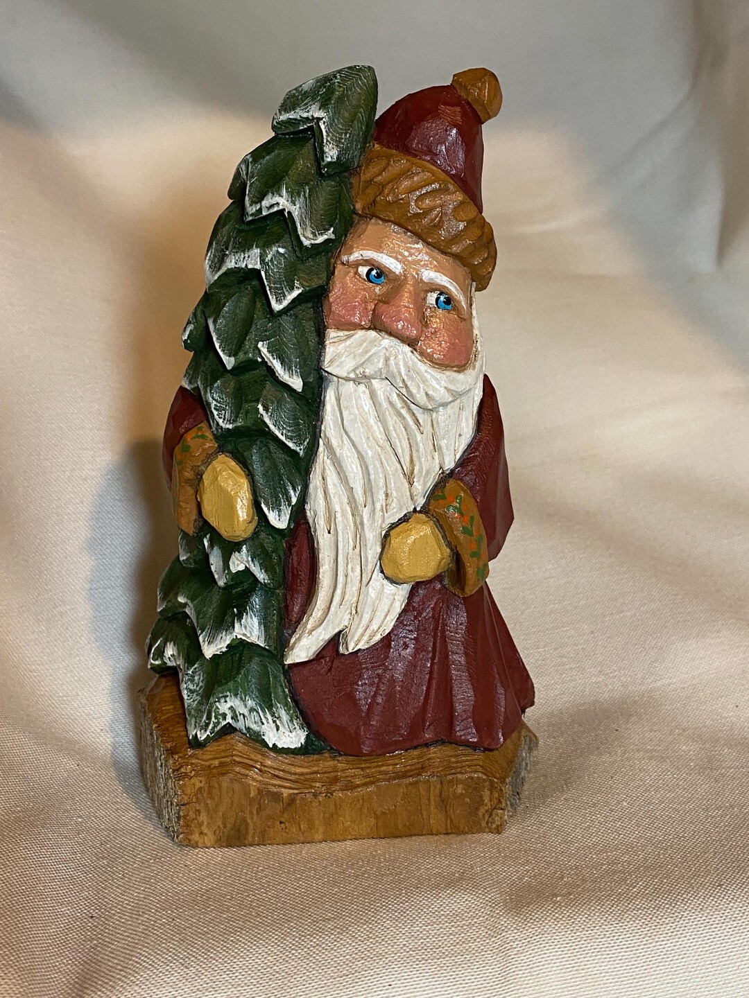 Carved Cottonwood Bark Santa - Etsy