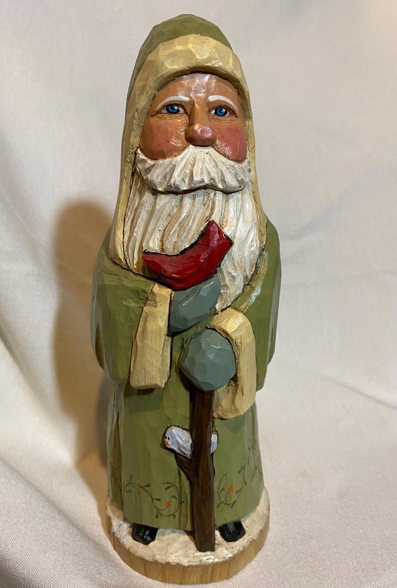 Santa With His Bird Friends - Etsy