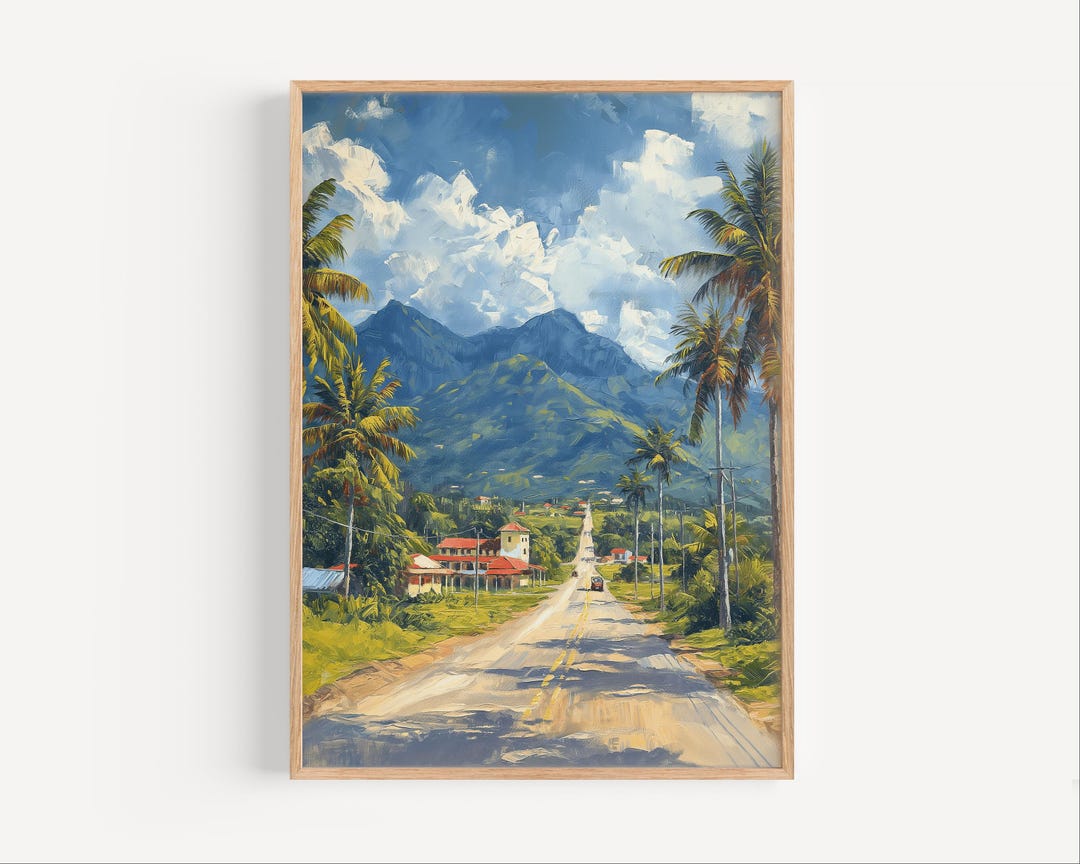 Belize Oil Painting Central America Travel Wall Art Poster or Canvas ...