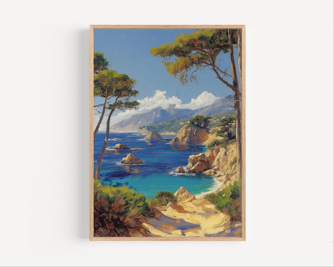 Point Lobos Oil Painting, Point Lobos State Natural Reserve Wall Art ...