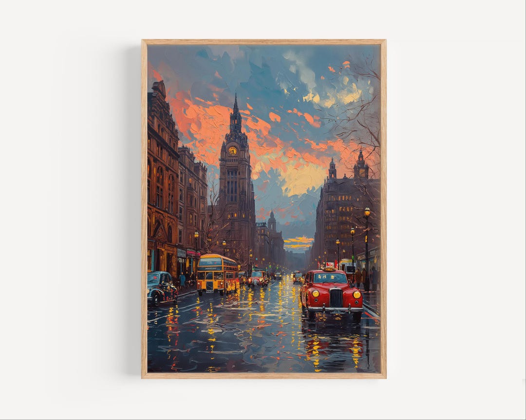 Manchester England Oil Painting, Manchester City Hall United Kingdoms ...