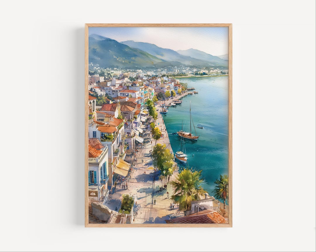 Kalamata Watercolor Painting, Kalamata Poster or Canvas Print, Kalamata ...