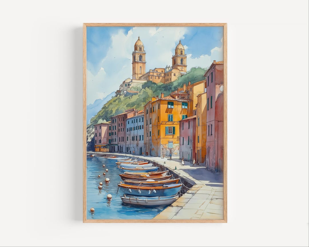 Genoa Watercolor Painting, Genoa Poster or Canvas Print, Genoa Wall Art ...