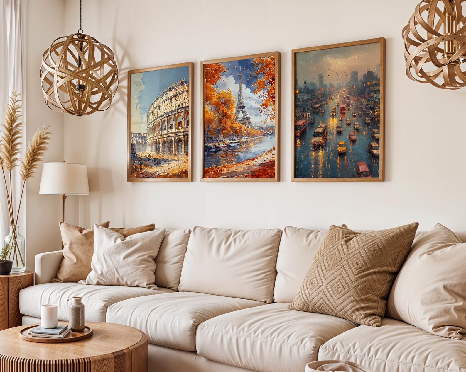 Mumbai India Oil Painting, Bombay Wall Art Travel Poster Print or ...