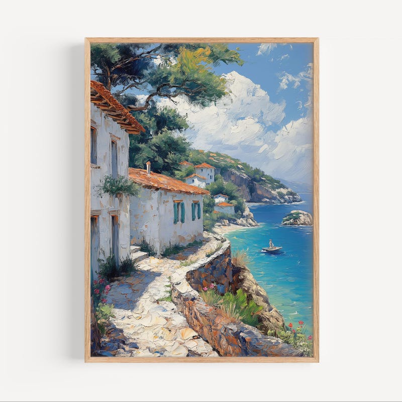 Skiathos Oil Painting - Etsy