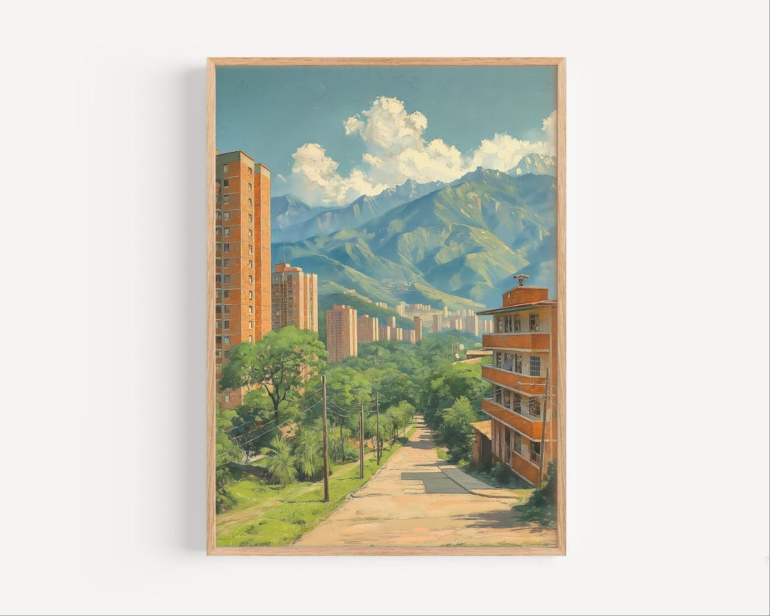 Caracas Venezuela Oil Painting, Wall Art Poster Print or Canvas ...