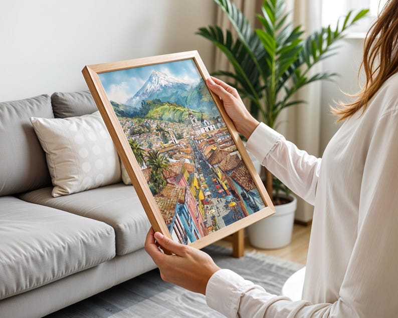 Quito Ecuador Watercolor Painting Print, Quito Poster or Canvas Print ...