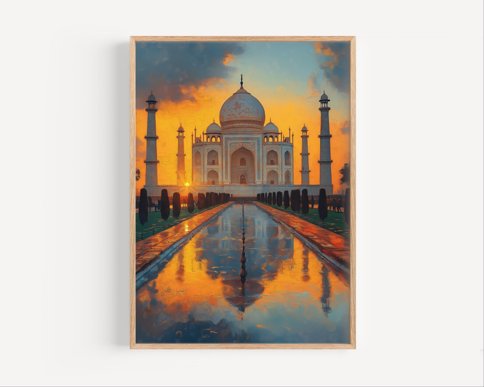 Taj Mahal India Oil Painting, Taj Mahal Poster or Canvas Giclée Print ...