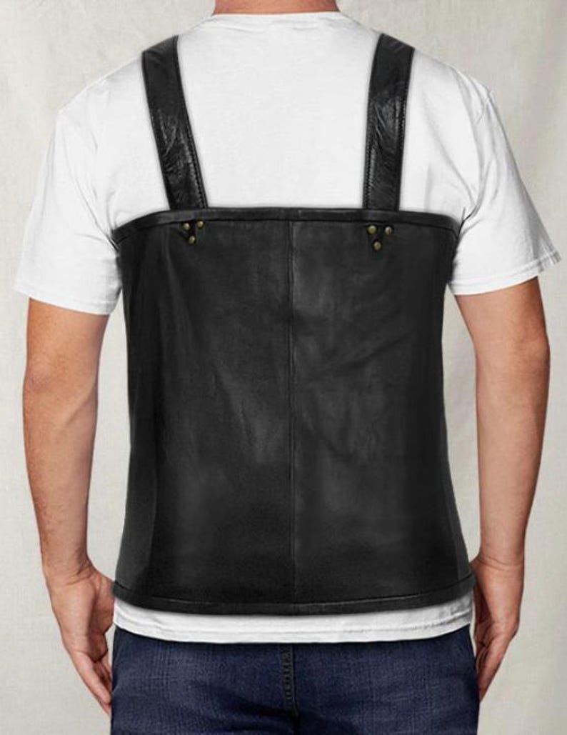 Tupac-inspired Suspender Leather Vest Iconic 90s Hip-hop Style men's ...