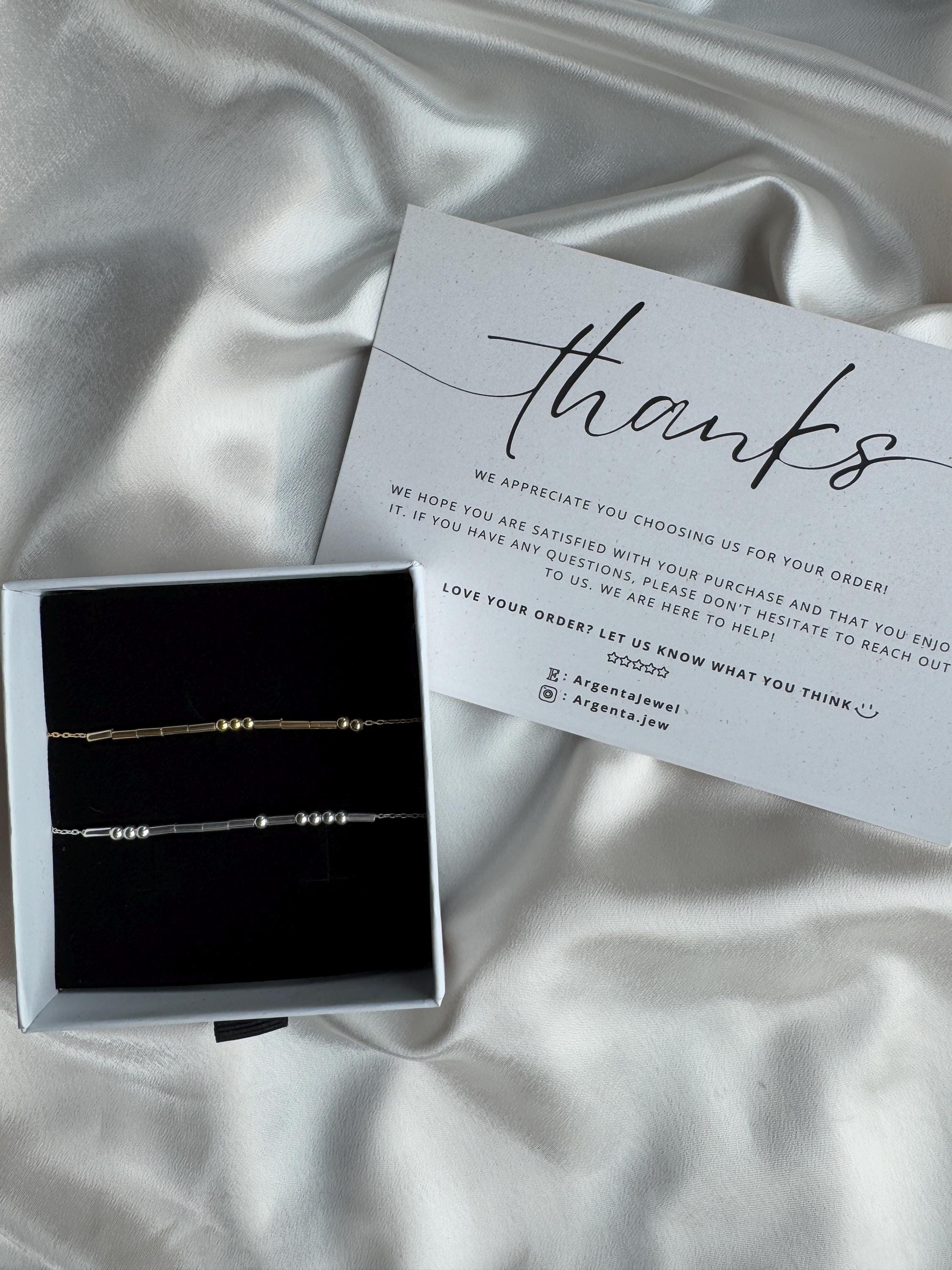 Morse Code Couple Bracelets Set by Argentajewel in 925 Sterling Silver ...