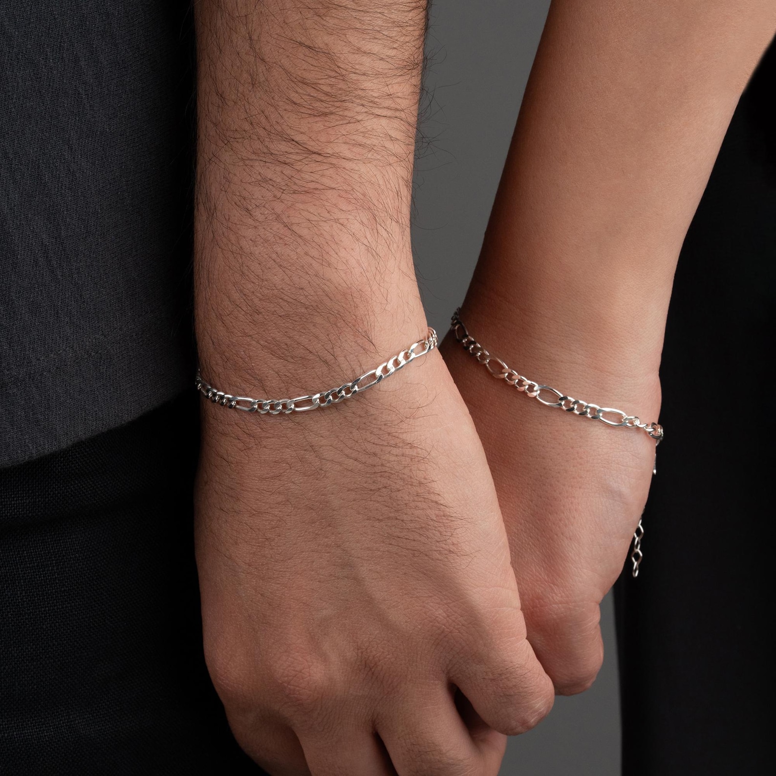 Set Couple Bracelet by Argentajewel in 925 Sterling Silver & 18K Gold ...