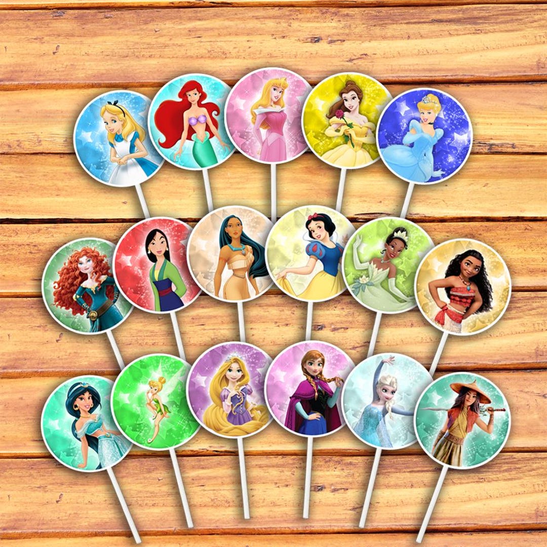 Disney Princess Cupcake Toppers, Princess Cupcake Toppers, Disney ...