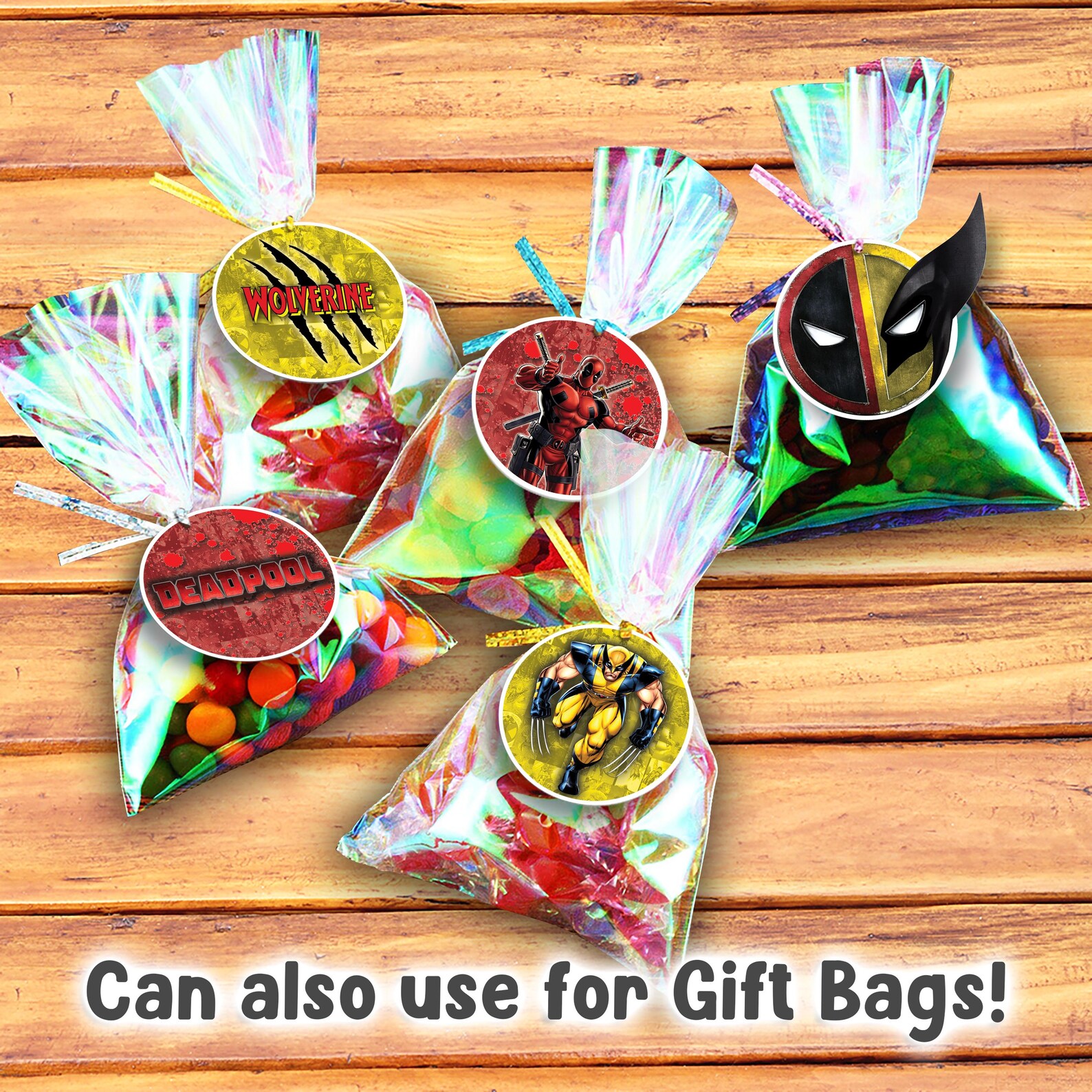 Deadpool Cupcake Toppers, Wolverine Cupcake Toppers, Superhero Cupcake ...